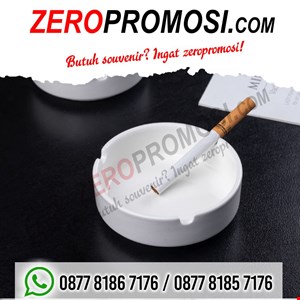 Jual Cetak Logo di Asbak Bulat Putih Premium Souvenir Eksklusif oleh ...