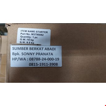 Jual NEW STARTER MOTOR 24V M3T95082 for MITSUBISHI FUSO 6D22 DIESEL ...