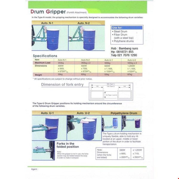 Jual OIC Auto Drum Gripper OIC oleh Wahana Lifting