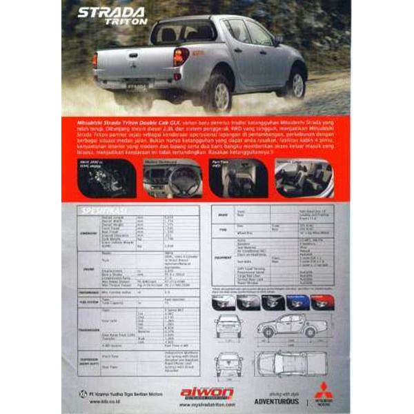 Jual MITSUBISHI STRADA TRITON – NEW TRITON DC GLX oleh PT BATAVIA ...
