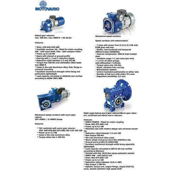 Jual Motovario Electric Motor oleh PT. Indo Mandiri Engineering