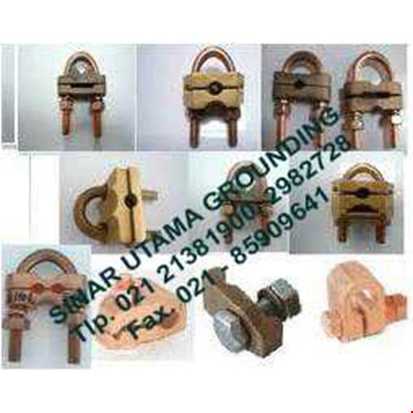 Jual GROUNDING CLAMP TYPE U BOLT 1 JALUR | GROUND ROD CLAMP U BOLT 1 ...