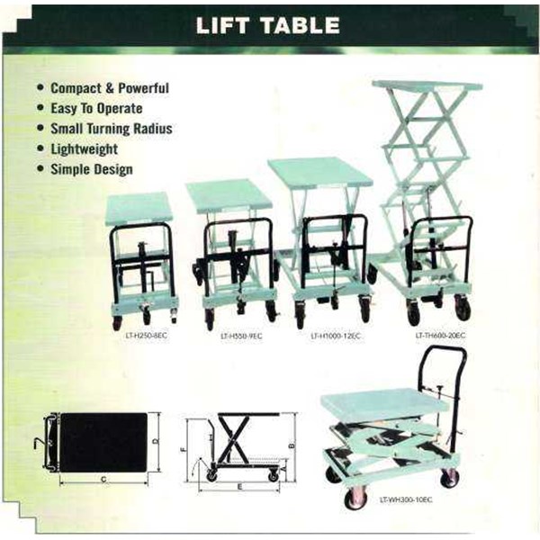 Jual LIFT TABLE MANUAL OPK oleh PT. Denko Wahana Sakti