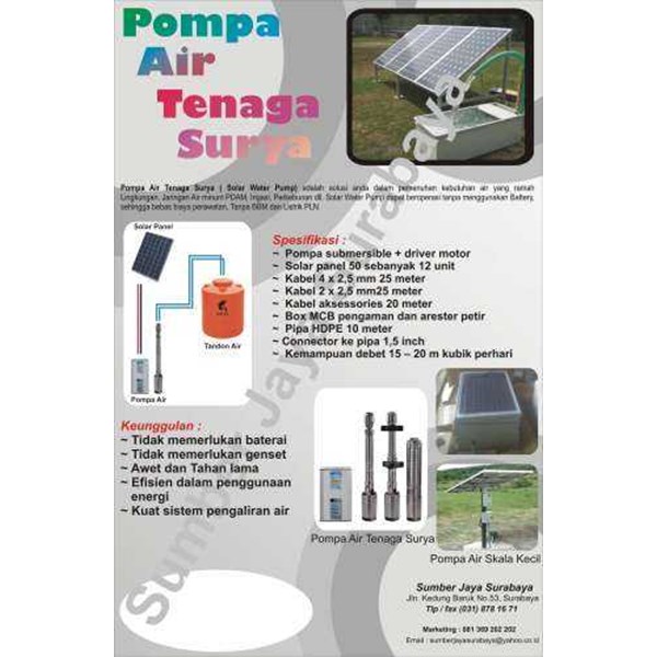 Jual Pompa Air Tenaga Surya Lorentz (Solar Water Pump) oleh Sumber Jaya ...