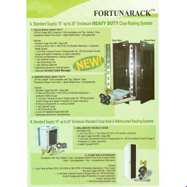 Jual Rack Server FORTUNA oleh PT. VISINDO GLOBAL TEKNOLOGI
