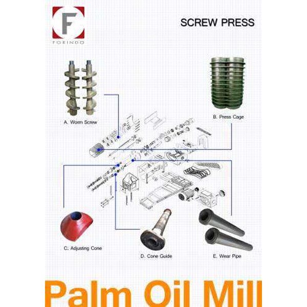 Jual Screw Press Part ( Worm Screw, Adjusting Cone, Cone Guide, etc ...