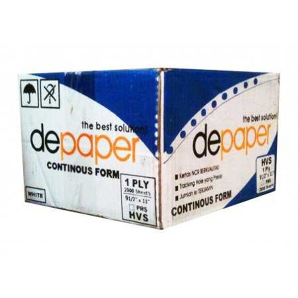 Jual Kertas Continuous Form Depaper 1 ply 9, 5 x 11 oleh SURABAYA ...