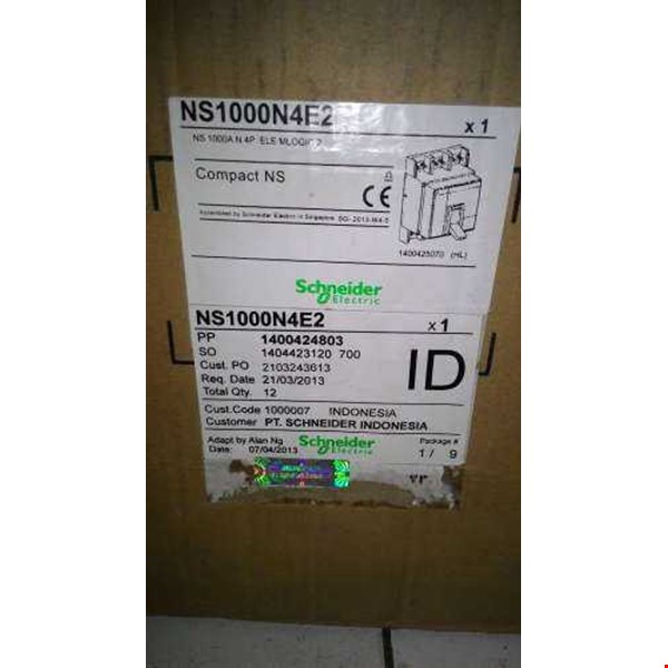 Jual MCCB 4P 1000A 50ka NS1000N Motorized Elektrik Operated Schneider ...