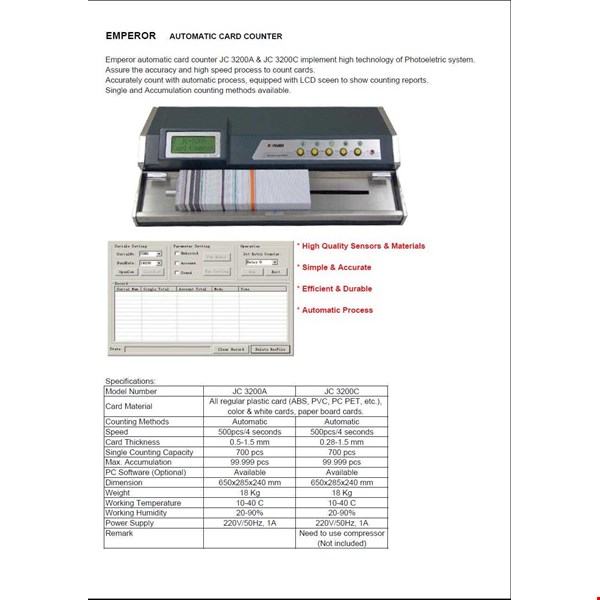 Jual Card Counter ; Penghitung Kartu EMPEROR oleh PT. Wahana Sukses Makmur