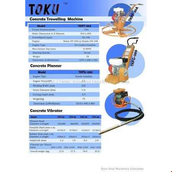 Jual Power Trowel Toku - Plate Compactor Toku oleh CV. Anugerah Cipta ...