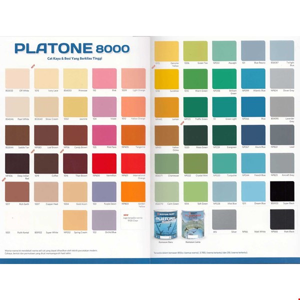 Jual Cat Platone 8000 Enamel - Standard Colour - Silver - Clear oleh PD ...