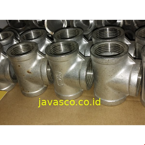 Jual TEE SUS 304 SCREW BSPT oleh PT. JAVASCO INTERCONTINENTAL
