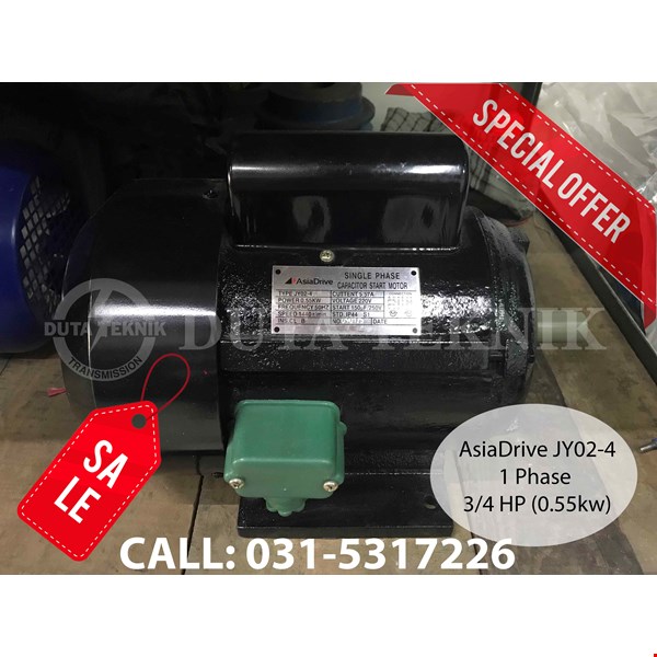 Jual Asiadrive single phase motor 0.75HP 0.55kw SALE!! oleh Duta Teknik