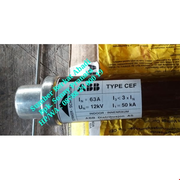 Jual FUSE ABB 63A 6/12KV TYPE CEF 292MM oleh Sumber Berkat Abadi