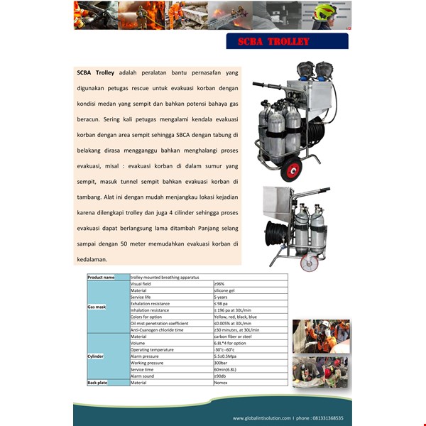 Jual SCBA Trolley Murah Bekualitas Surabaya Jawa Timur oleh CV. Global ...