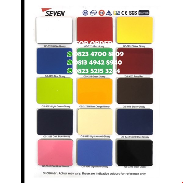 Jual ACP SEVEN QS-3003 RUBY RED oleh PT. Kaltim Jaya Makmur