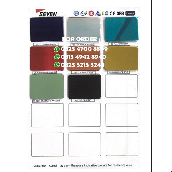 Jual ACP SEVEN QS-7118 MIRROR SILVER oleh PT. Kaltim Jaya Makmur