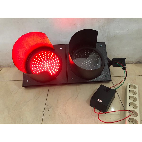 Jual Lampu LED Warning Light Merah Hijau Manual AC 2 Aspek 20cm oleh ...