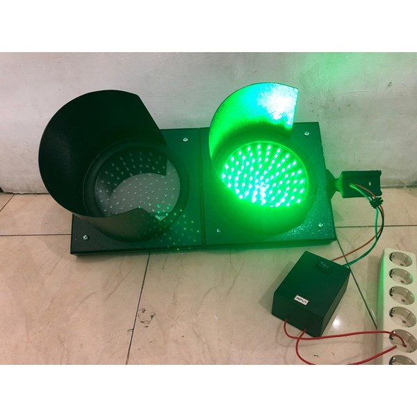 Jual Lampu LED Warning Light Merah Hijau Manual AC 2 Aspek 20cm oleh ...
