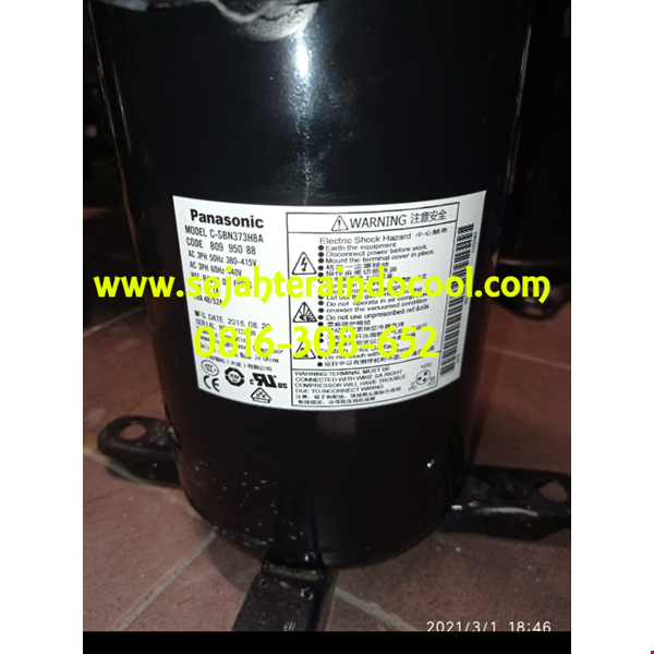 Jual Compressor hermetic scroll Panasonic C-SBN373H8A oleh Sejahtera Indocool