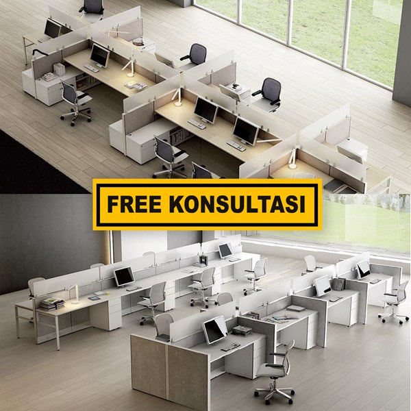 Jual Meja Kantor HPL oleh CV. Colossal Art Indonesia
