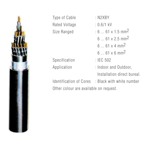 Jual KABEL JEMBO N2XBY XLPE INSULATED ARMOURED CONTROL CABLE oleh PT ...