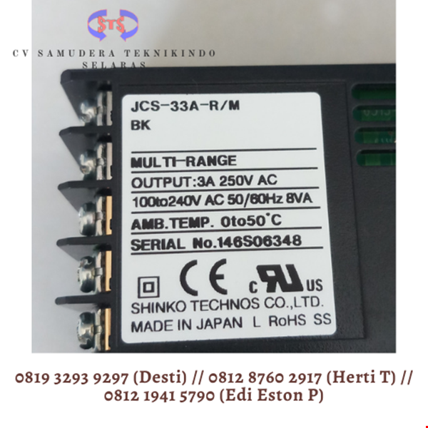 Jual Shinko JCS-33A-R/M Temparature Controller oleh CV. SAMUDERA ...