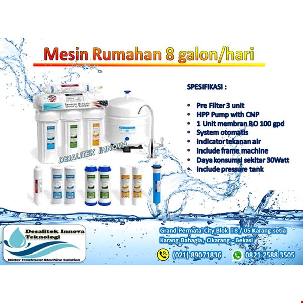 Jual Mesin ro undersink rumahan oleh CV. Desalitek Innova Teknologi