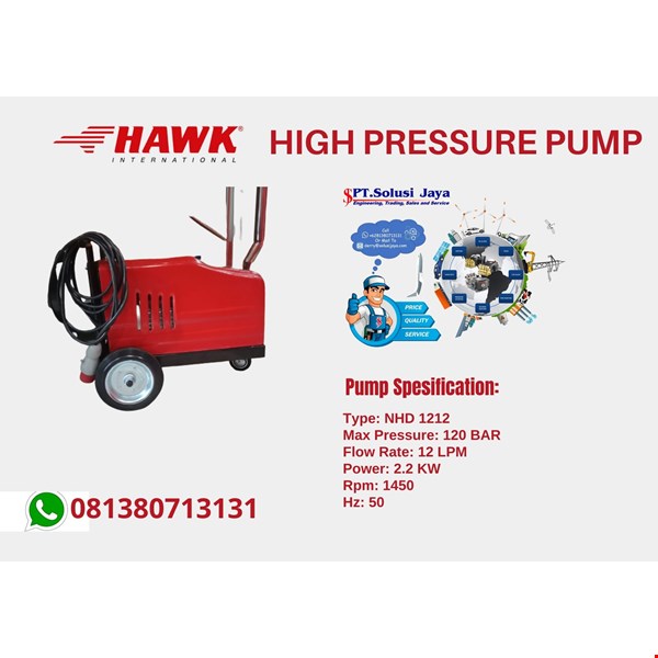 Jual POMPA HYDROTEST 250 BAR - POMPA HAWK - PT SOLUSI JAYA oleh PT ...