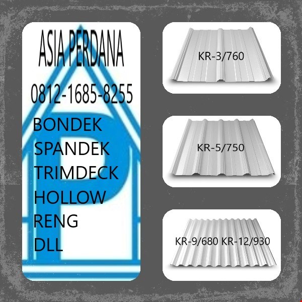 Jual atap spandek, trimdek, bondek, hollow, reng Malang oleh CV. Asia ...
