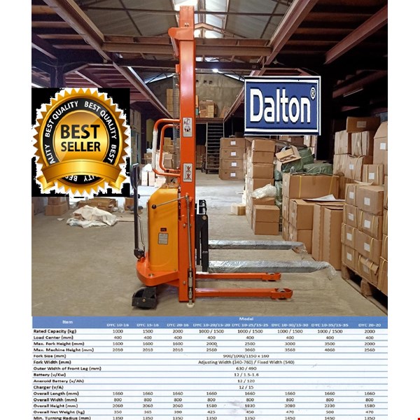 Jual Hand Stacker Semi Electric Dalton 1 Ton, 1,5 Ton, 2 Ton Murah oleh ...