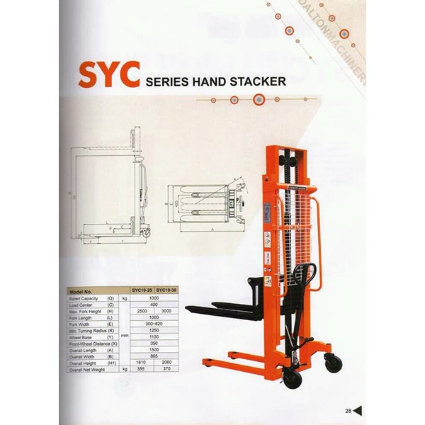 Harga Baru Hand lift Stacker Manual 1ton 1.6meter Mr Bahri Denko 2024 ...
