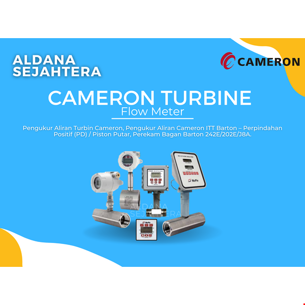 Jual CAMERON TURBINE FLOW METER oleh CV. ALDANA SEJAHTERA
