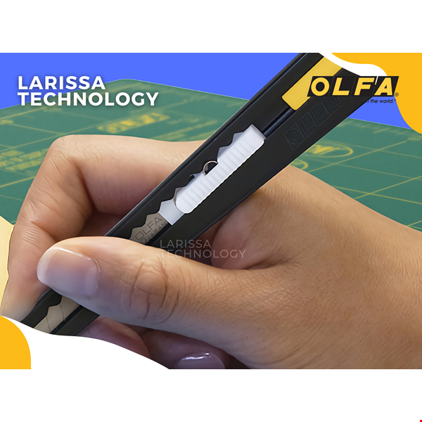 Jual OLFA CUTTER 180- BLACK (PLASTIC PACKAGING) oleh LARISSA TECHNOLOGY