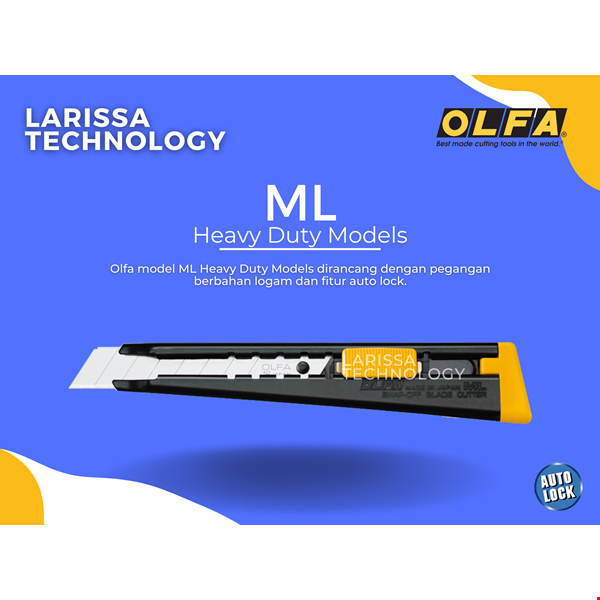 Jual Heavy Duty Cutter Olfa - Model : ML oleh LARISSA TECHNOLOGY