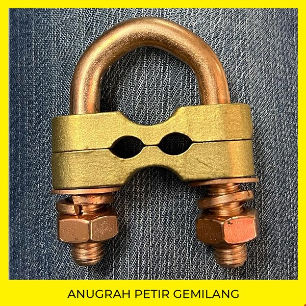 Jual Clamp Grounding Ubolt 2 Jalur oleh Anugrah Petir Gemilang