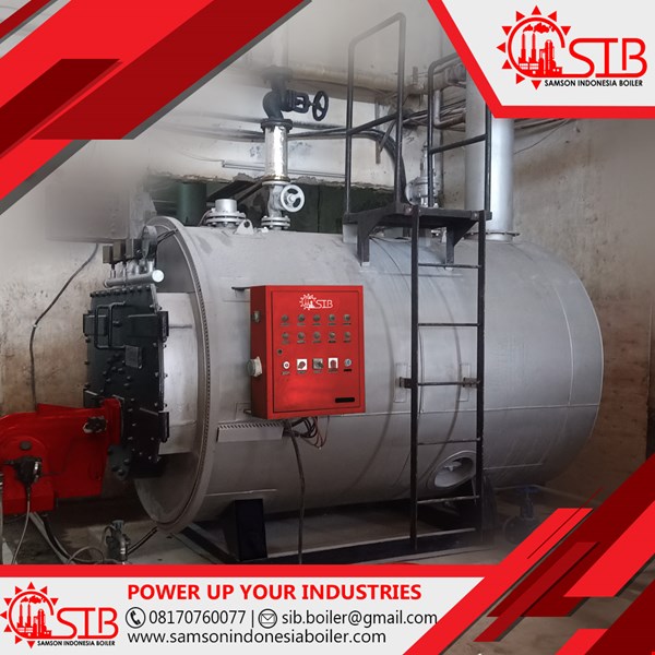 Jual 2 ton per jam steam boiler tidur Gas oleh PT. Samson Djawa Perkasa