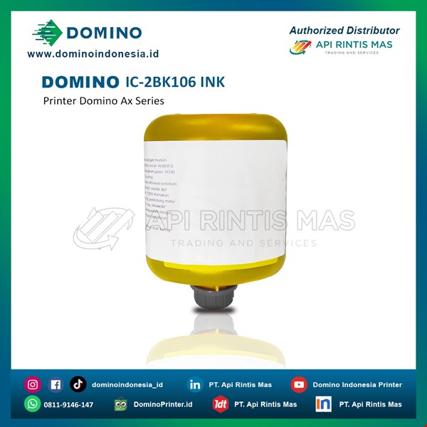 Jual DOMINO INK TINTA PRINTER IC 2BK106 oleh PT. Api Rintis Mas