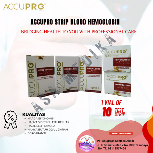 Jual STRIP HEMOGLOBIN ACCUPRO oleh PT. Anugerah Santosa Abadi