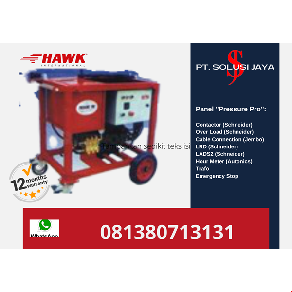 Jual Piston Pump hawk Px 1735 ir - High Pressure Water Blaster 350 bar ...
