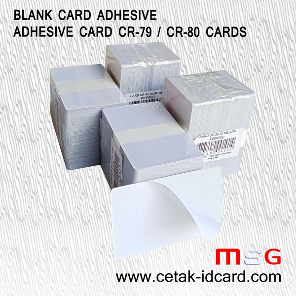 Jual PVC Adhesive Card / PVC Blank ID Card Stiker CR-79 / CR-80 oleh ...