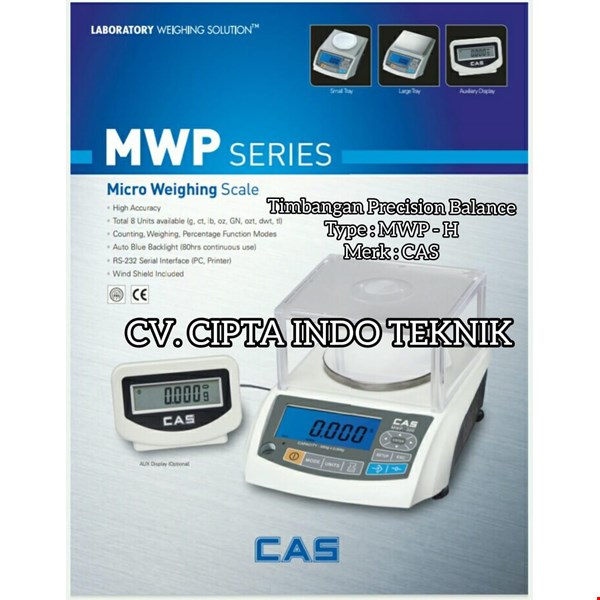 Jual Timbangan Analitik CAS MWP - H Series 600 g x 0,01 g oleh CV ...