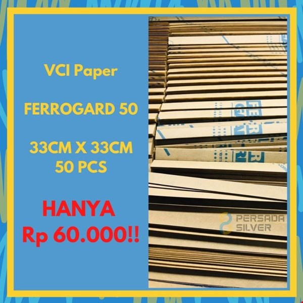 Jual KERTAS ANTI KARAT VCI Ferrogard 50 Ukuran 33cm X 33cm 1 Pack (50 ...
