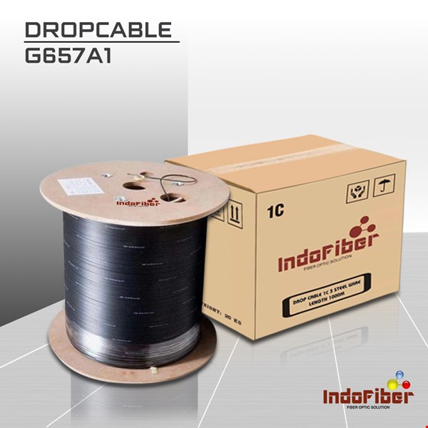 Jual INDOFIBER kabel dropcore 1 core 3 seling / FTTH kabel fiber optik ...