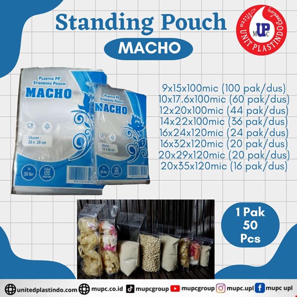 Jual Standing pouch macho / Plastik standing / Plastik klip oleh PT ...
