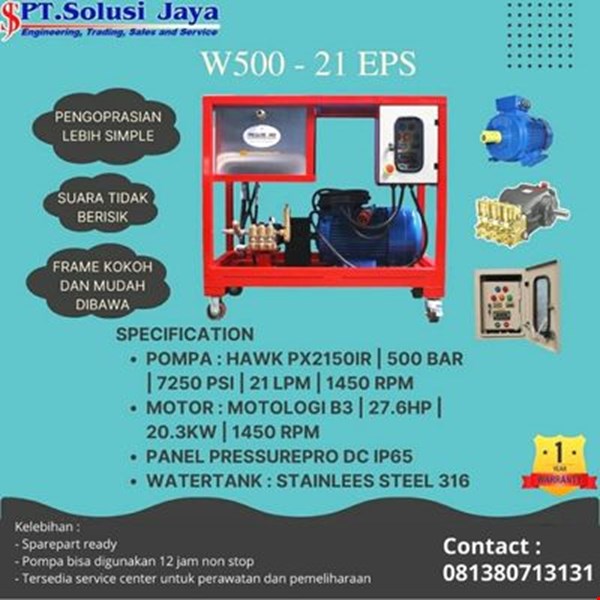 Jual Heavy Duty 500 Bar Pompa Hydrotest - Pompa Hawk oleh PT. Solusi Jaya