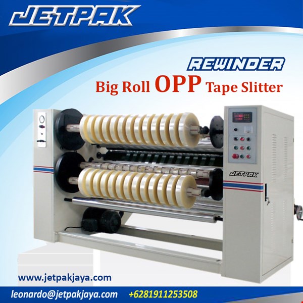 Jual Rewinder Big Roll Opp Tape Slitter oleh PT. Jetpak Mandiri Jaya