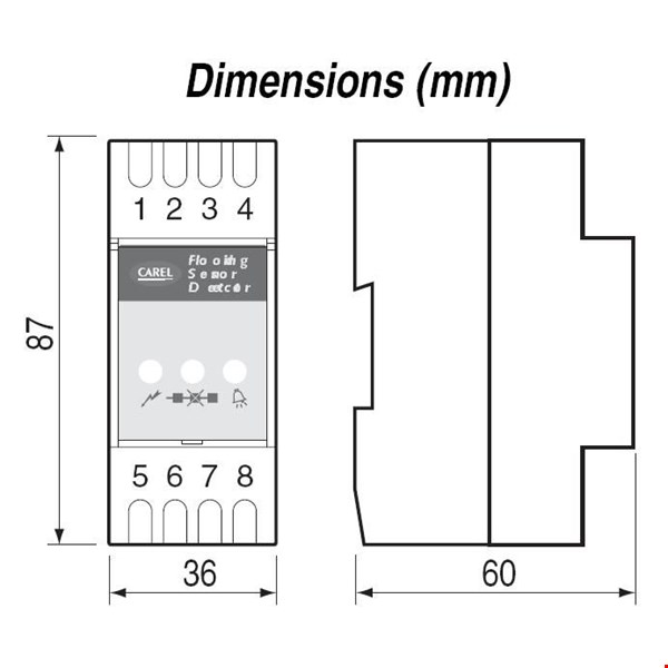Jual FLOE000010 - Carel Flooding Detector 2 Modules DIN-RAIL oleh PT ...