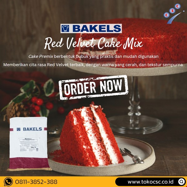 Jual Bakels Red Velvet Cake Mix - Tepung Premix Kue Red Velvet oleh PT ...