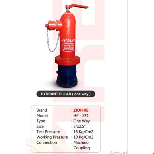 Jual Fire Hydrant Pillar One Way Satu Arah oleh PT. Sinar Multi Proteksindo